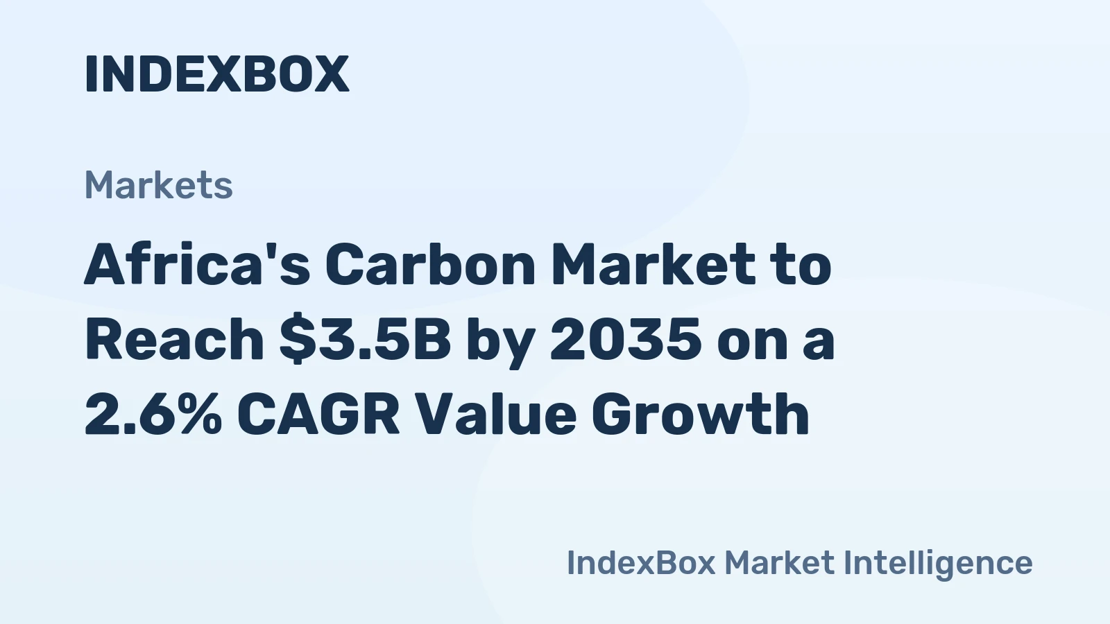 Africa's Carbon Market to Reach $3.5B by 2035 on a 2.6% CAGR Value Growth