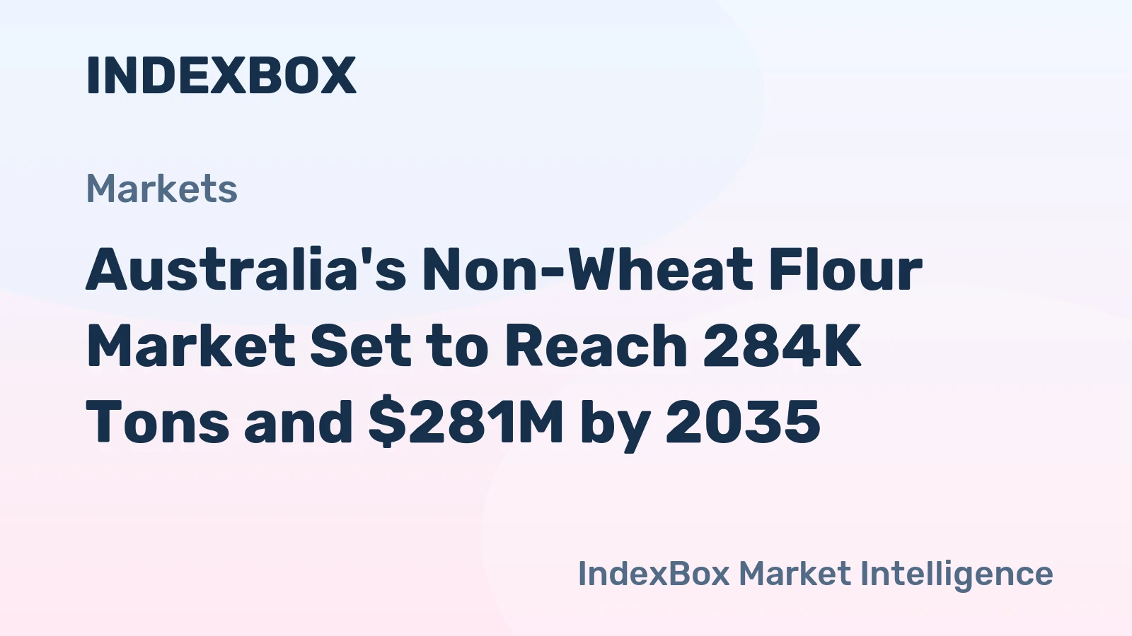 Australia's Non-Wheat Flour Market Set to Reach 284K Tons and $281M by 2035