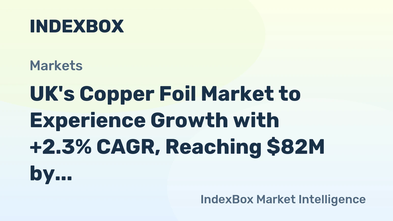 UK's Copper Foil Market to Experience Growth with +2.3% CAGR, Reaching $82M by 2035