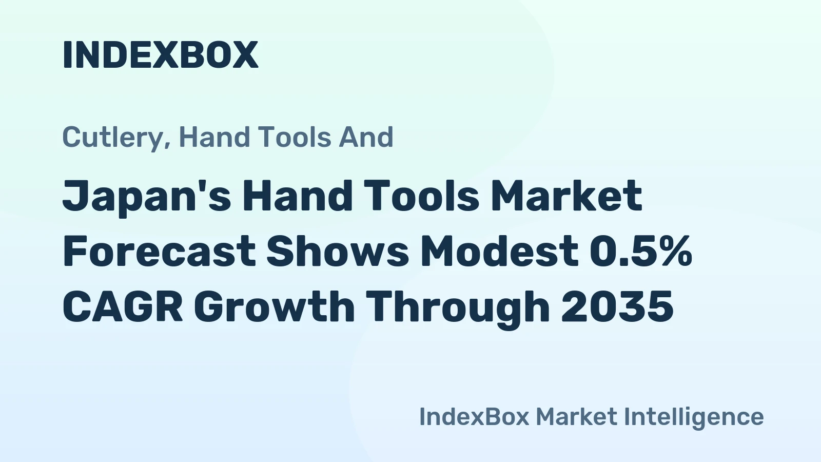 Japan's Hand Tools Market Forecast Shows Modest 0.5% CAGR Growth Through 2035