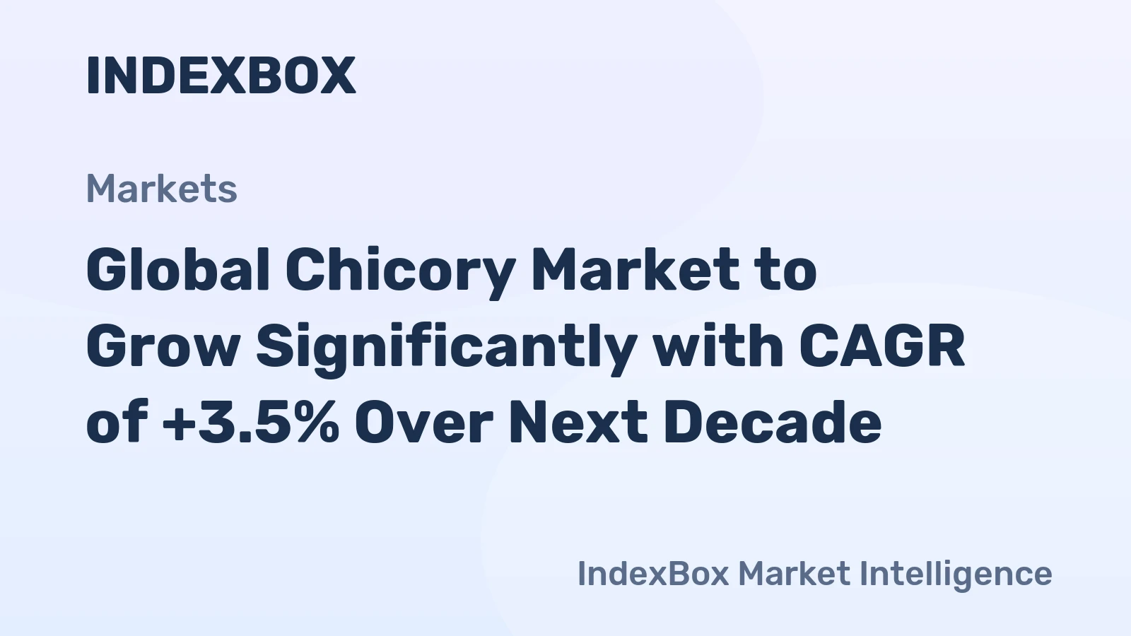 Global Chicory Market to Grow Significantly with CAGR of +3.5% Over Next Decade