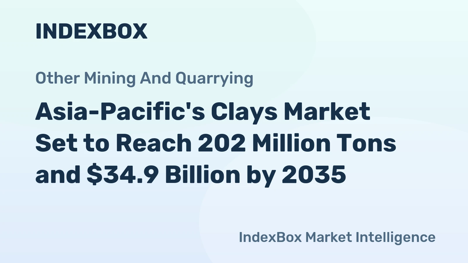Asia-Pacific's Clays Market Set to Reach 202 Million Tons and $34.9 Billion by 2035
