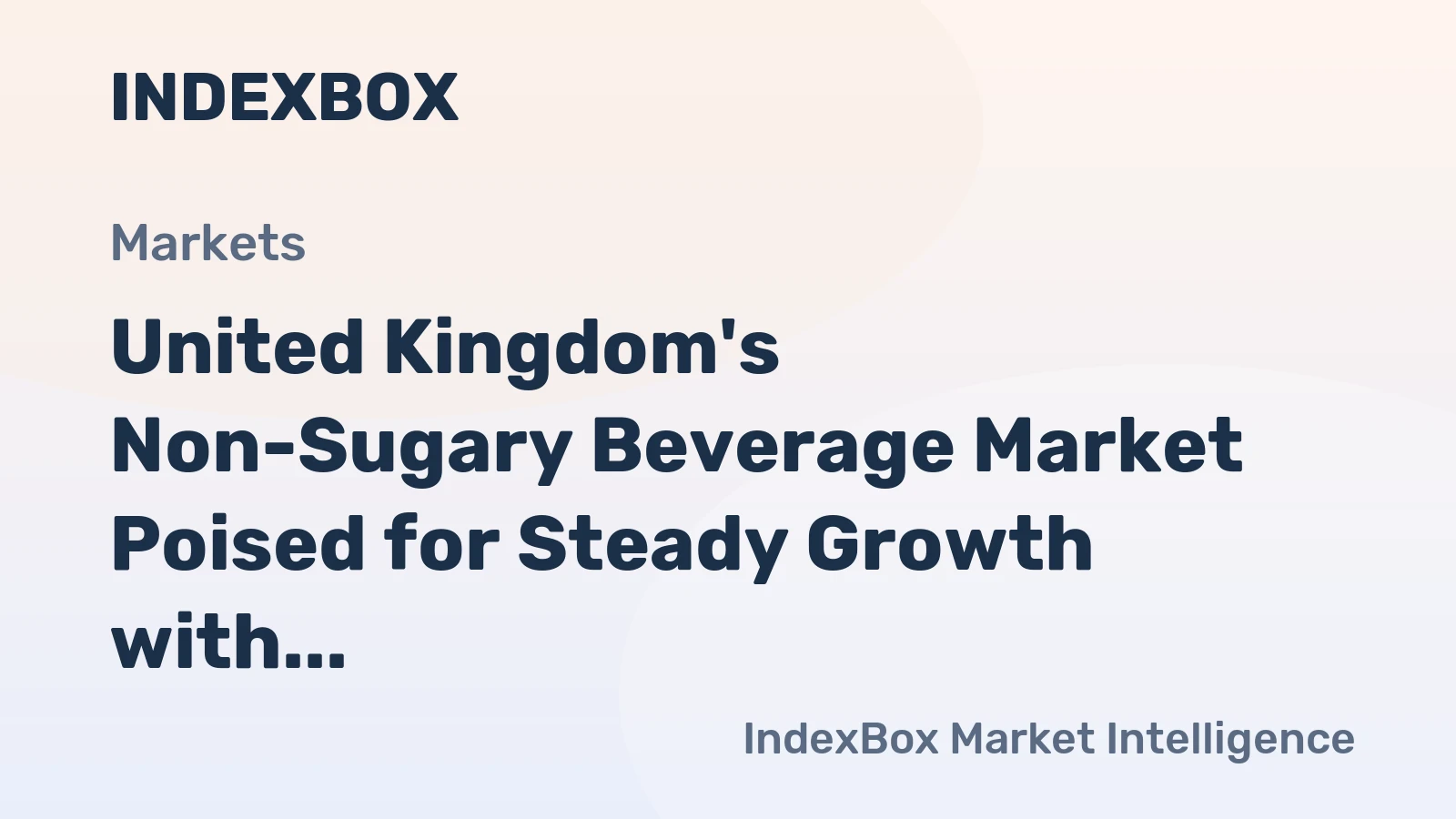 United Kingdom's Non-Sugary Beverage Market Poised for Steady Growth with 1.4% CAGR