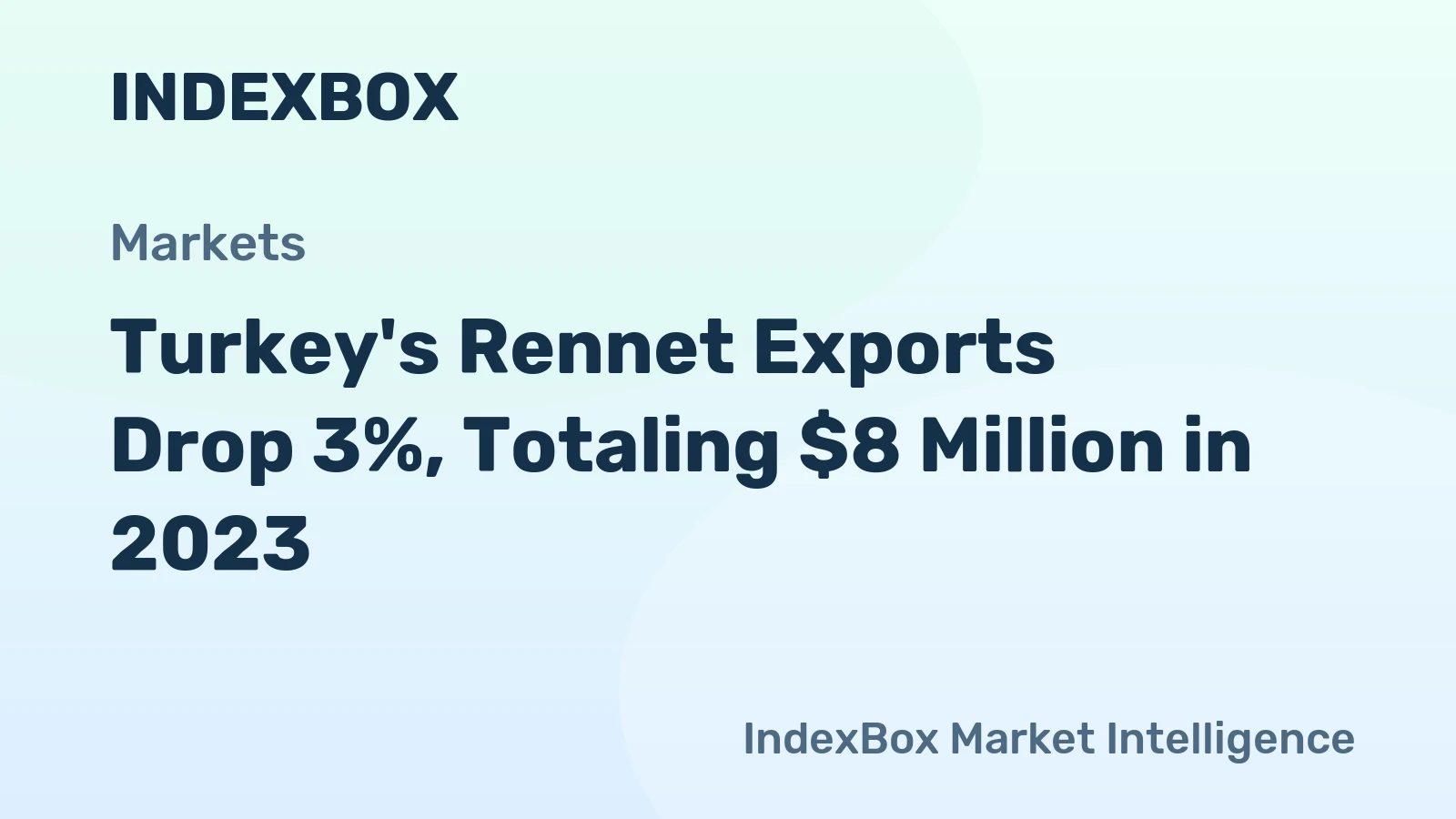 Turkey's Rennet Exports Drop 3%, Totaling $8 Million in 2023