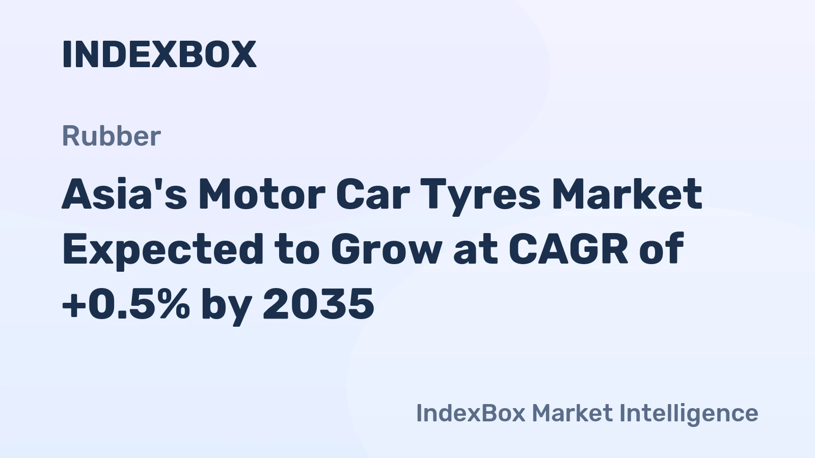 Asia's Motor Car Tyres Market Expected to Grow at CAGR of +0.5% by 2035