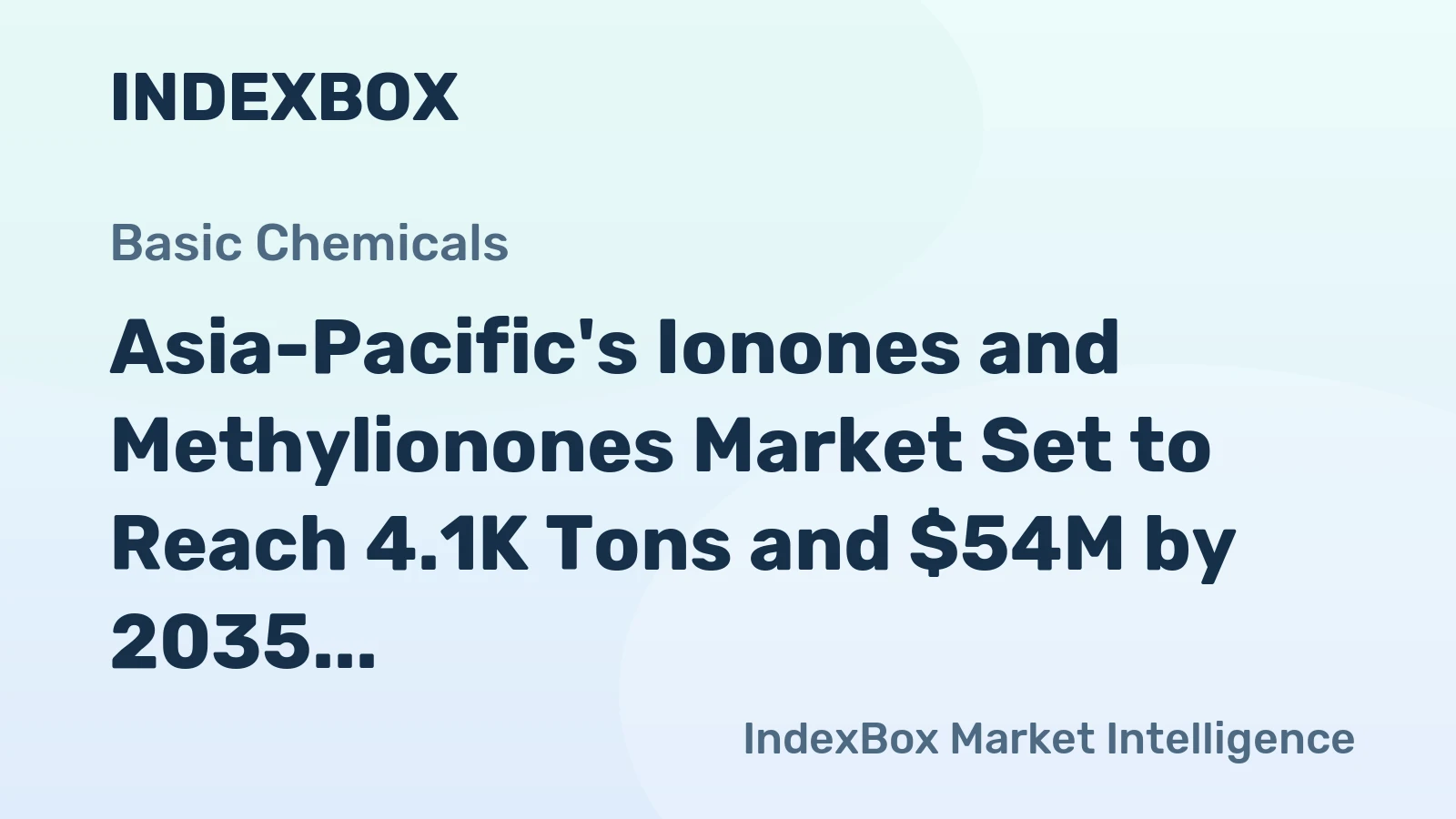 Asia-Pacific's Ionones and Methylionones Market Set to Reach 4.1K Tons and $54M by 2035