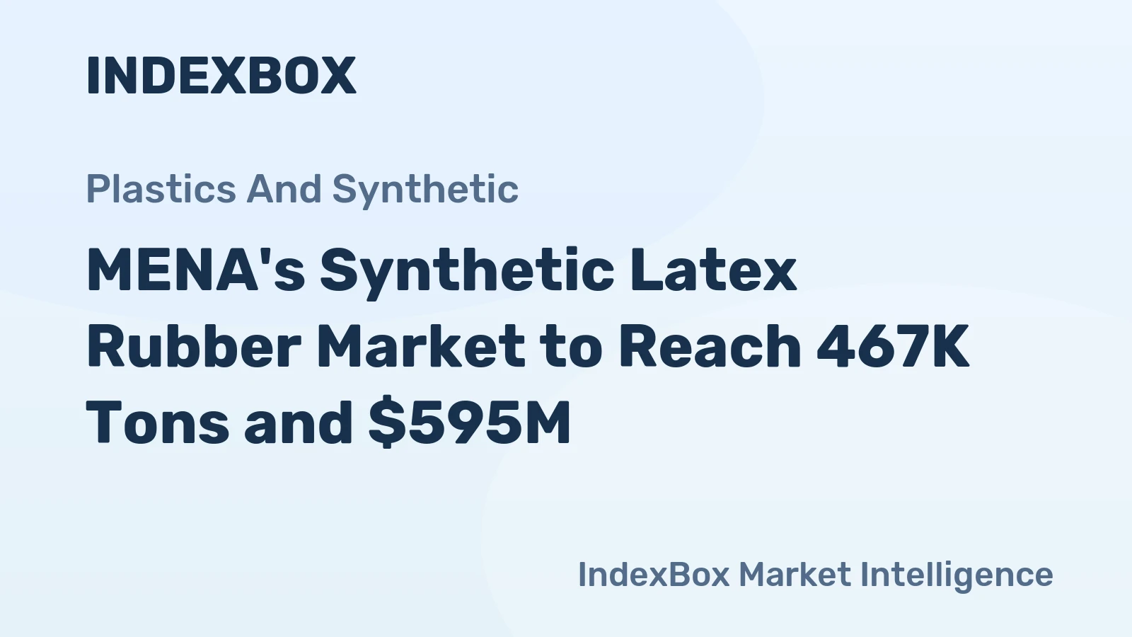 MENA's Synthetic Latex Rubber Market to Reach 467K Tons and $595M