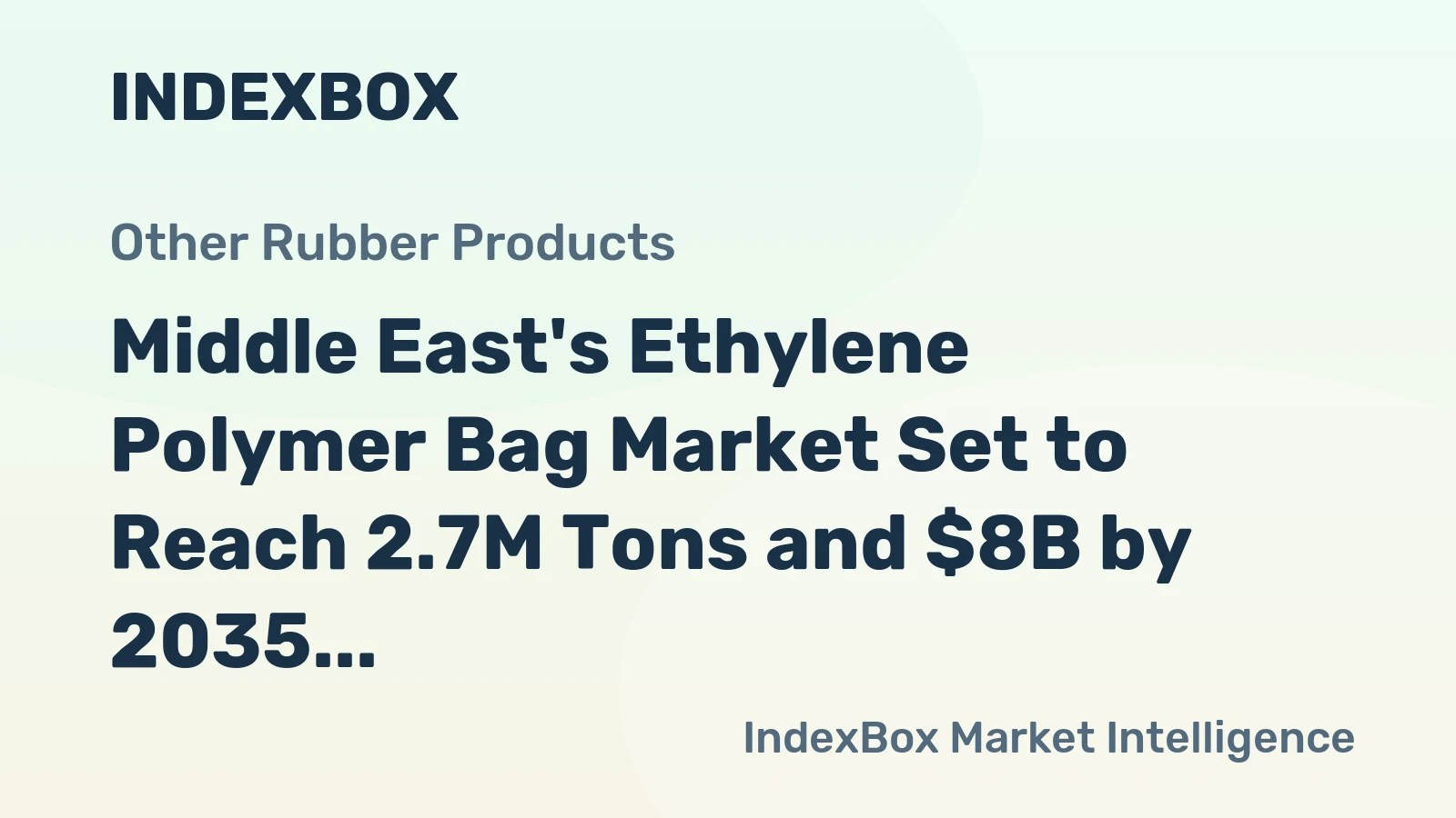 Middle East's Ethylene Polymer Bag Market Set to Reach 2.7M Tons and $8B by 2035