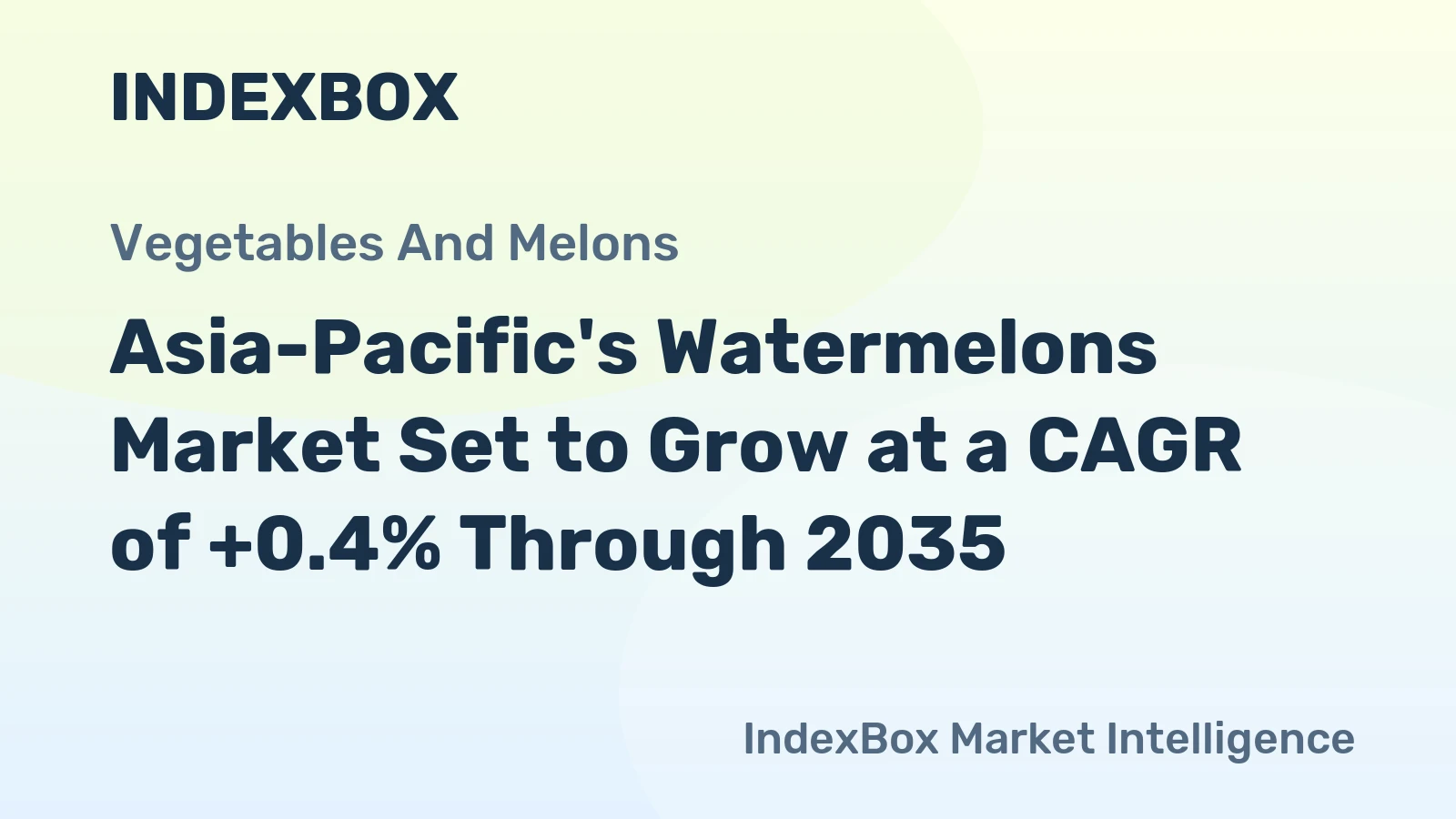 Asia-Pacific's Watermelons Market Set to Grow at a CAGR of +0.4% Through 2035