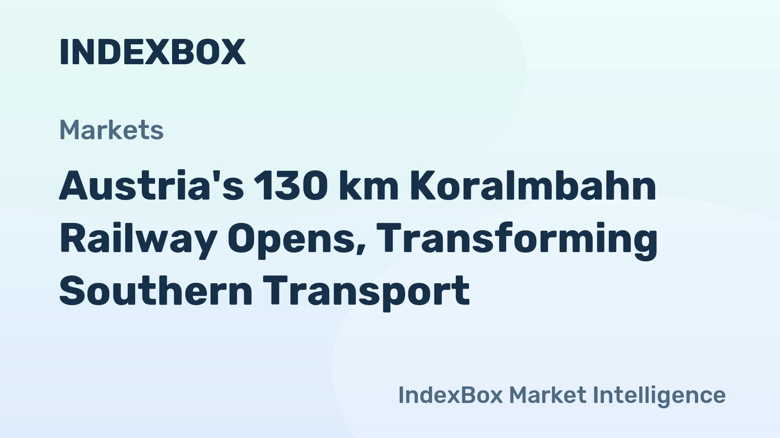 Austria's 130 km Koralmbahn Railway Opens, Transforming Southern Transport