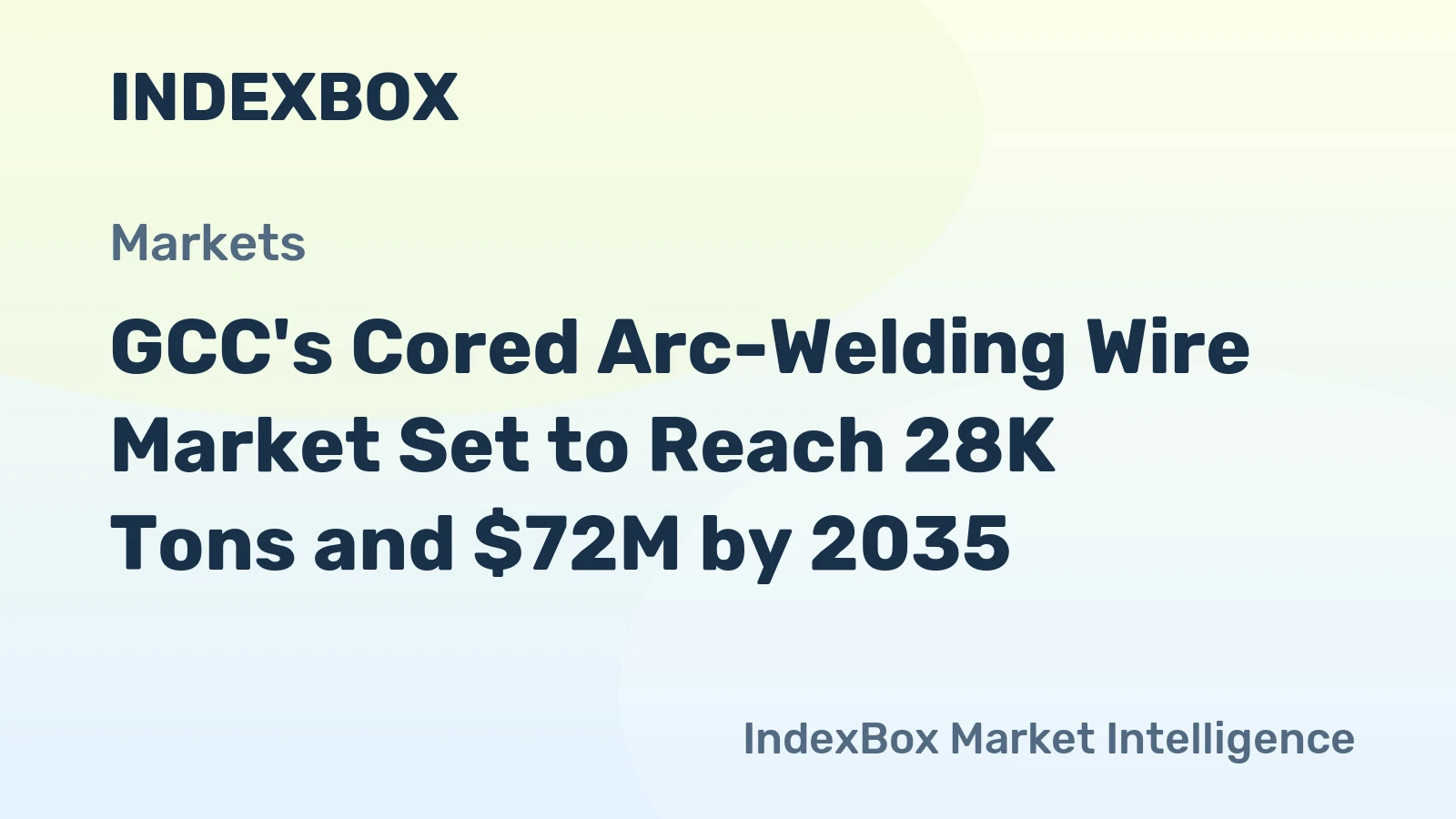 GCC's Cored Arc-Welding Wire Market Set to Reach 28K Tons and $72M by 2035