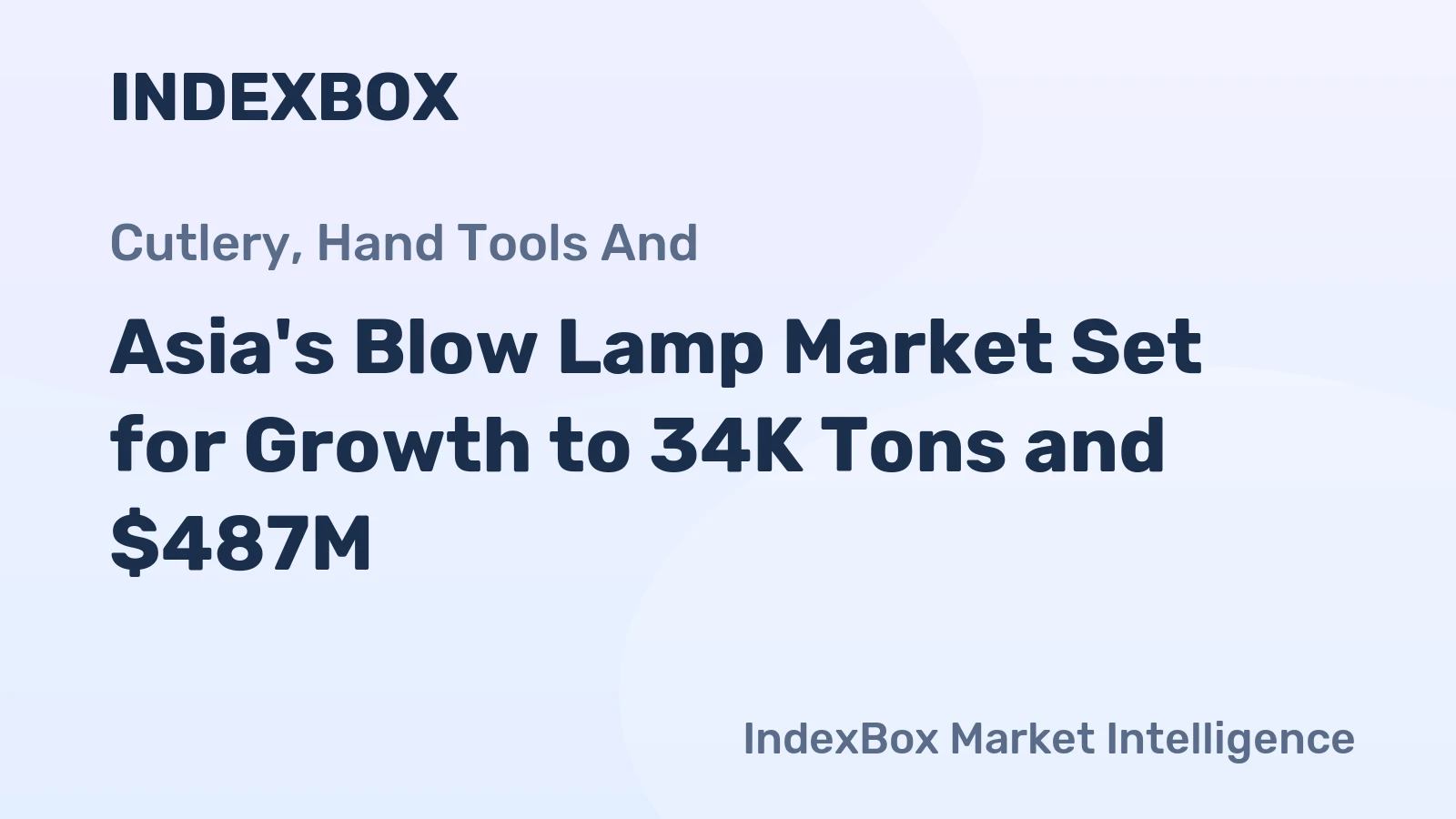 Asia's Blow Lamp Market Set for Growth to 34K Tons and $487M