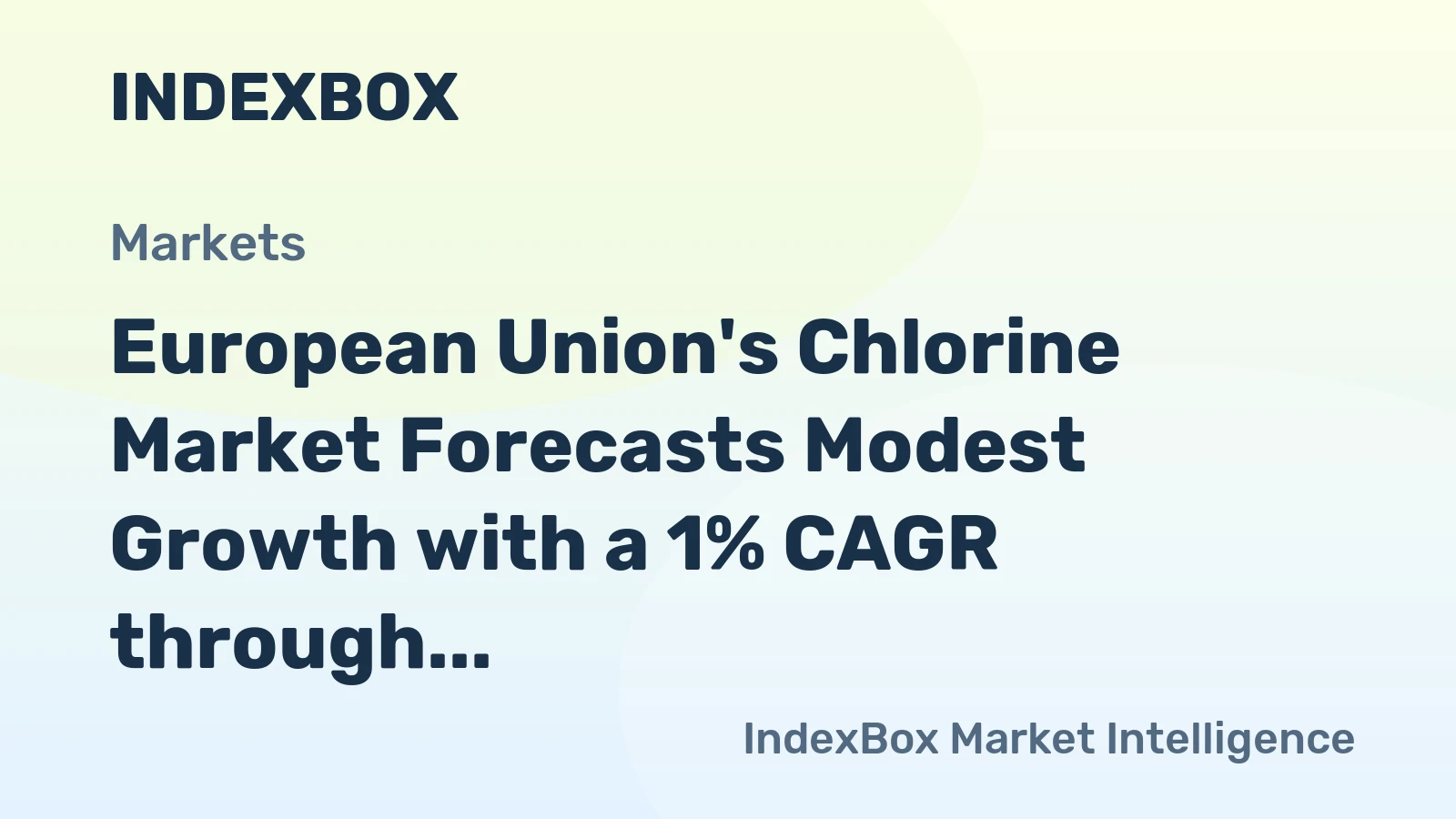 European Union's Chlorine Market Forecasts Modest Growth with a 1% CAGR through 2035