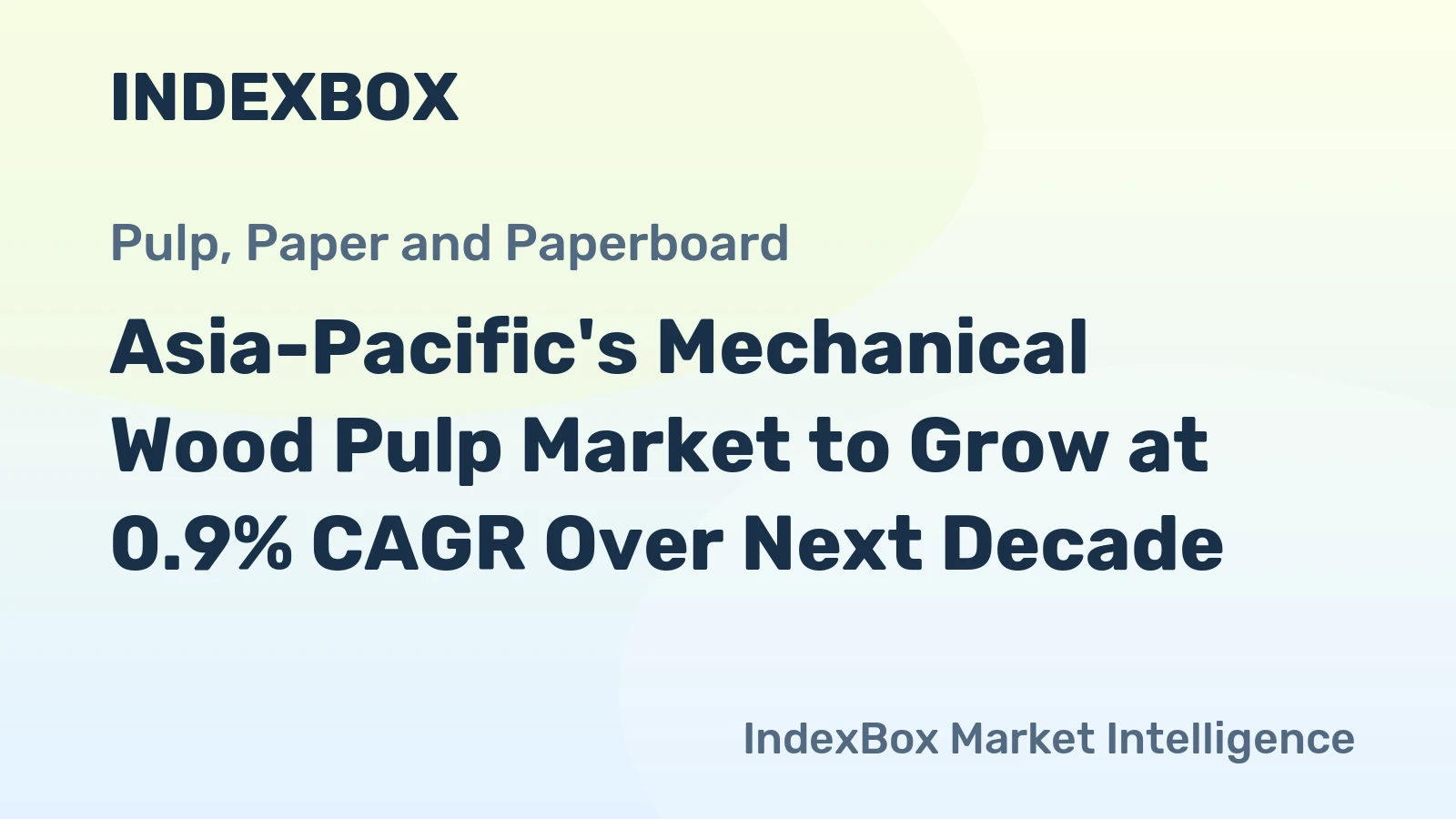 Asia-Pacific's Mechanical Wood Pulp Market to Grow at 0.9% CAGR Over Next Decade