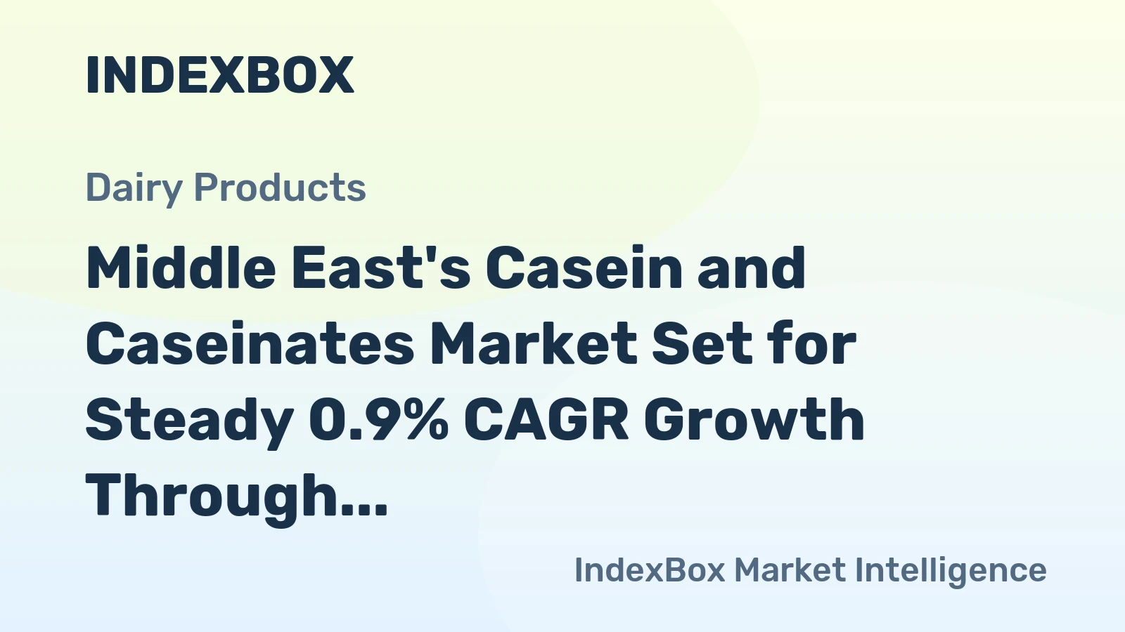 Middle East's Casein and Caseinates Market Set for Steady 0.9% CAGR Growth Through 2035