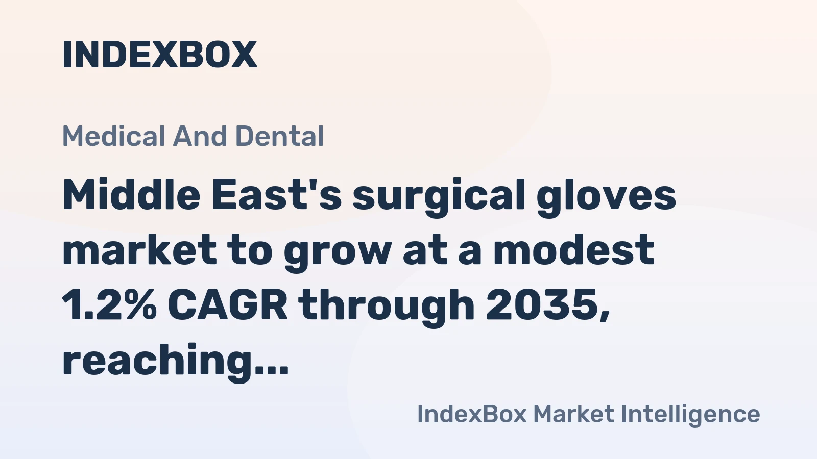 Middle East's surgical gloves market to grow at a modest 1.2% CAGR through 2035, reaching $325M, driven by sustained demand despite a recent contraction.