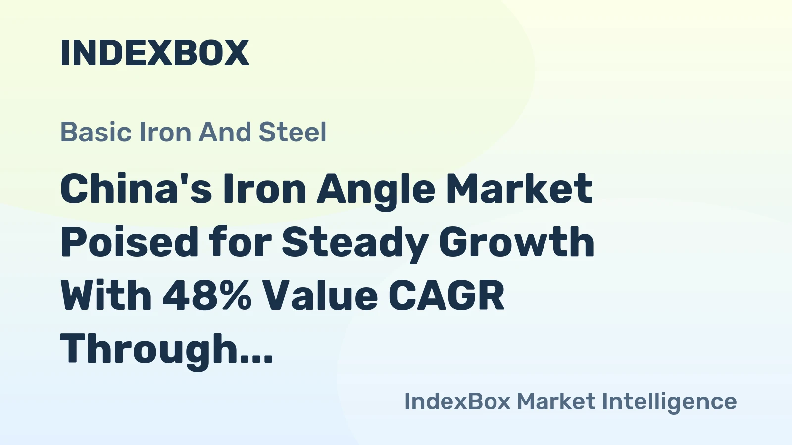 China's Iron Angle Market Poised for Steady Growth With 48% Value CAGR Through 2035