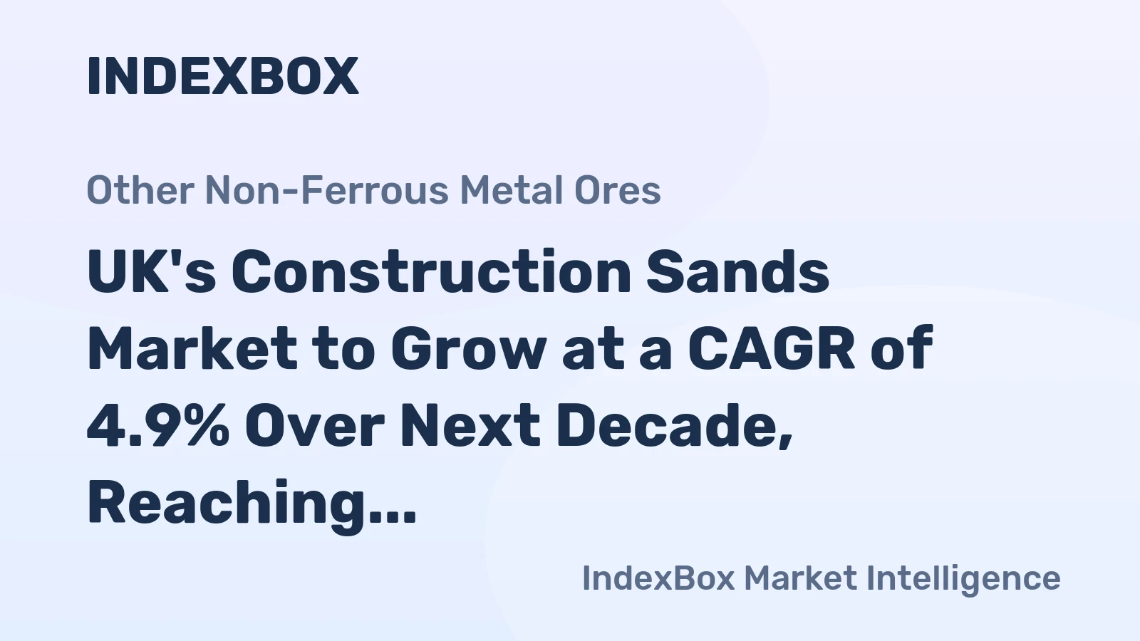UK's Construction Sands Market to Grow at a CAGR of 4.9% Over Next Decade, Reaching $17M by 2035