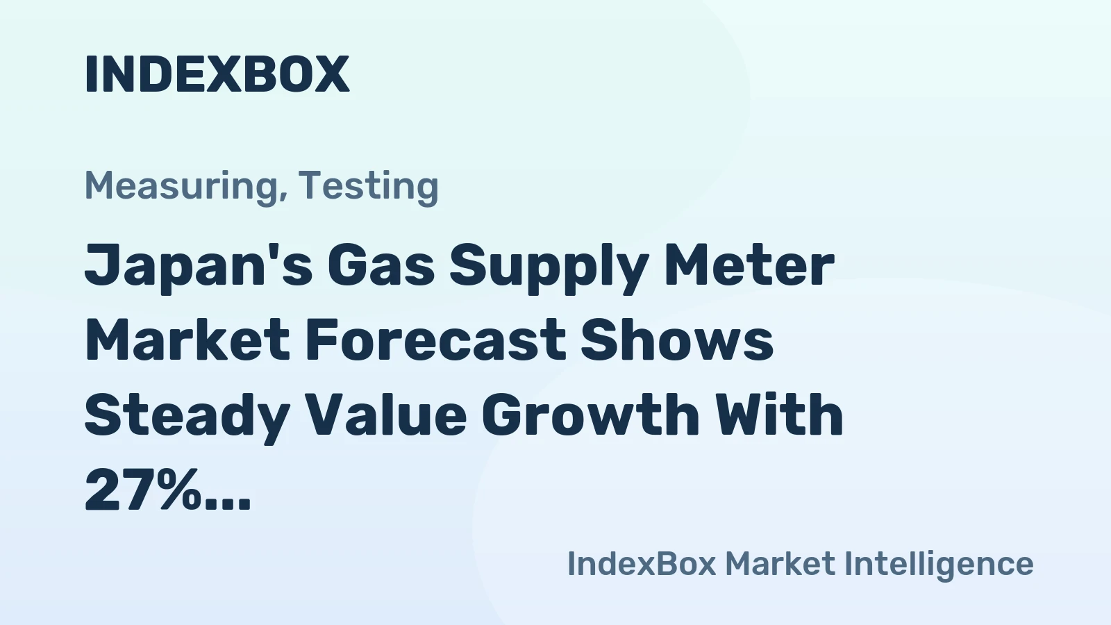 Japan's Gas Supply Meter Market Forecast Shows Steady Value Growth With 27% CAGR Through 2035