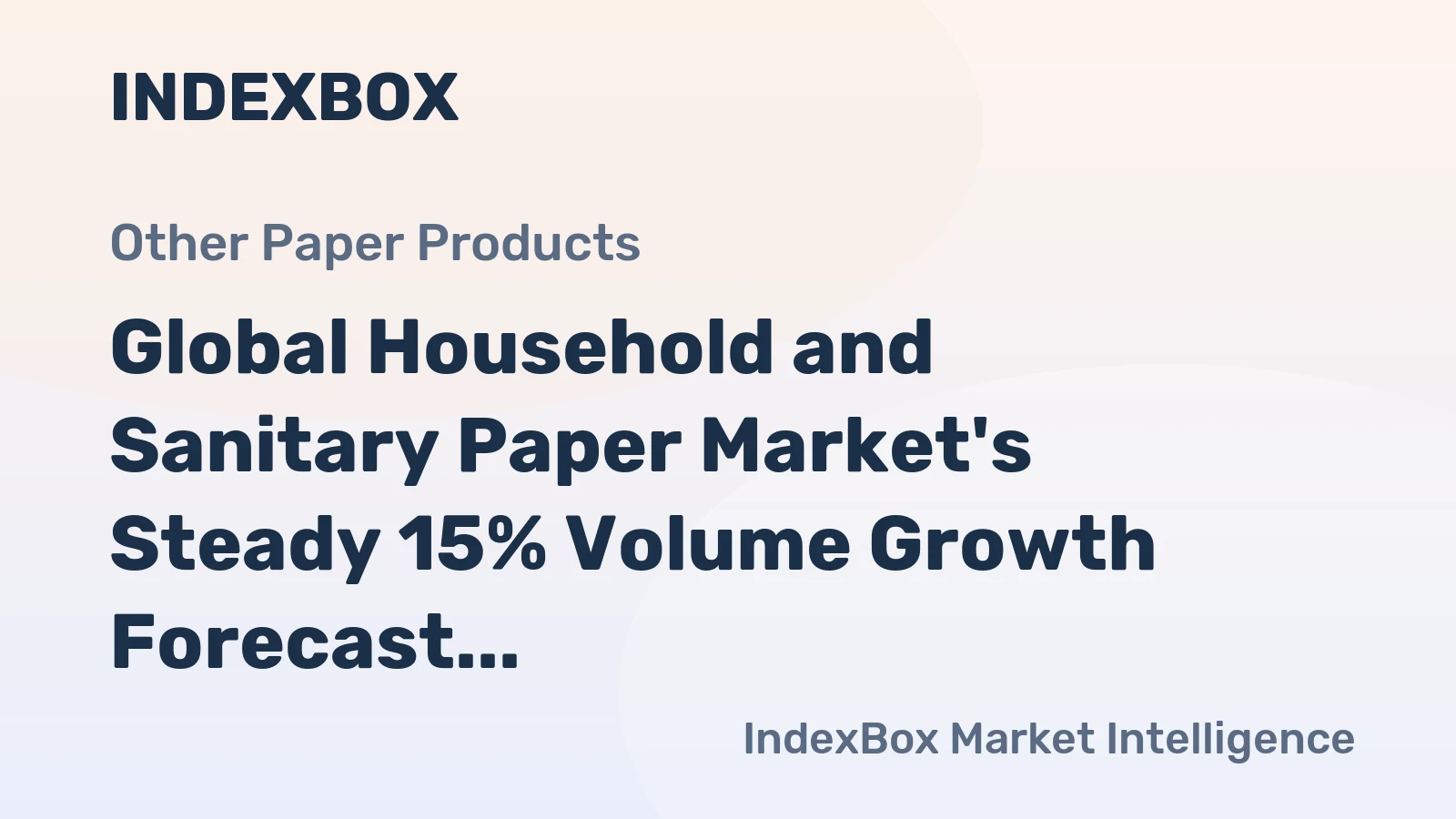 Global Household and Sanitary Paper Market's Steady 15% Volume Growth Forecast to 2035