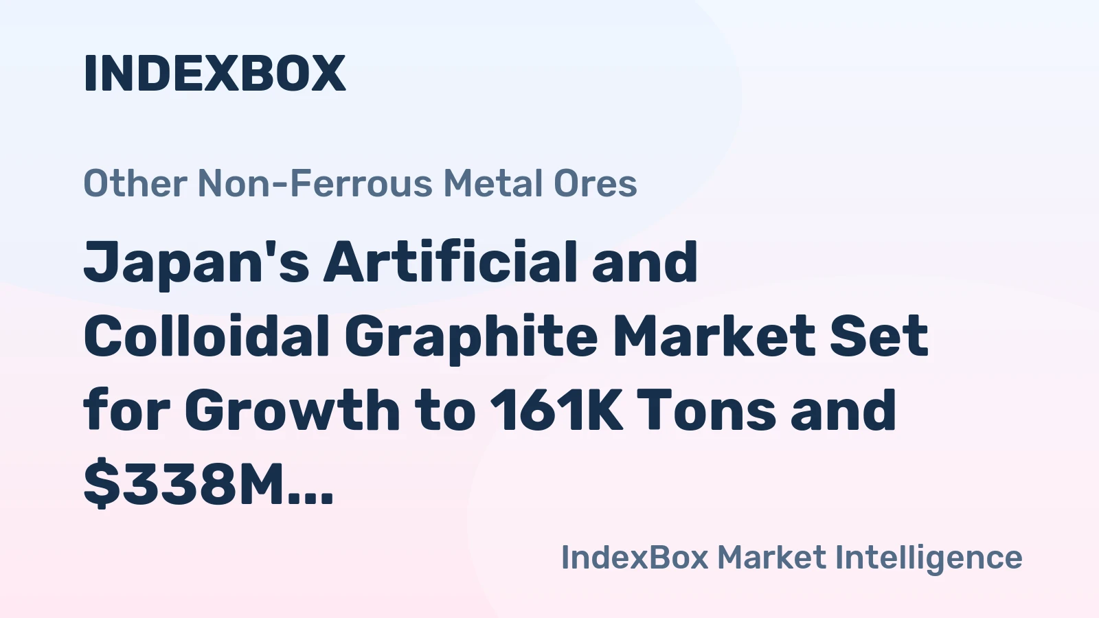 Japan's Artificial and Colloidal Graphite Market Set for Growth to 161K Tons and $338M by 2035