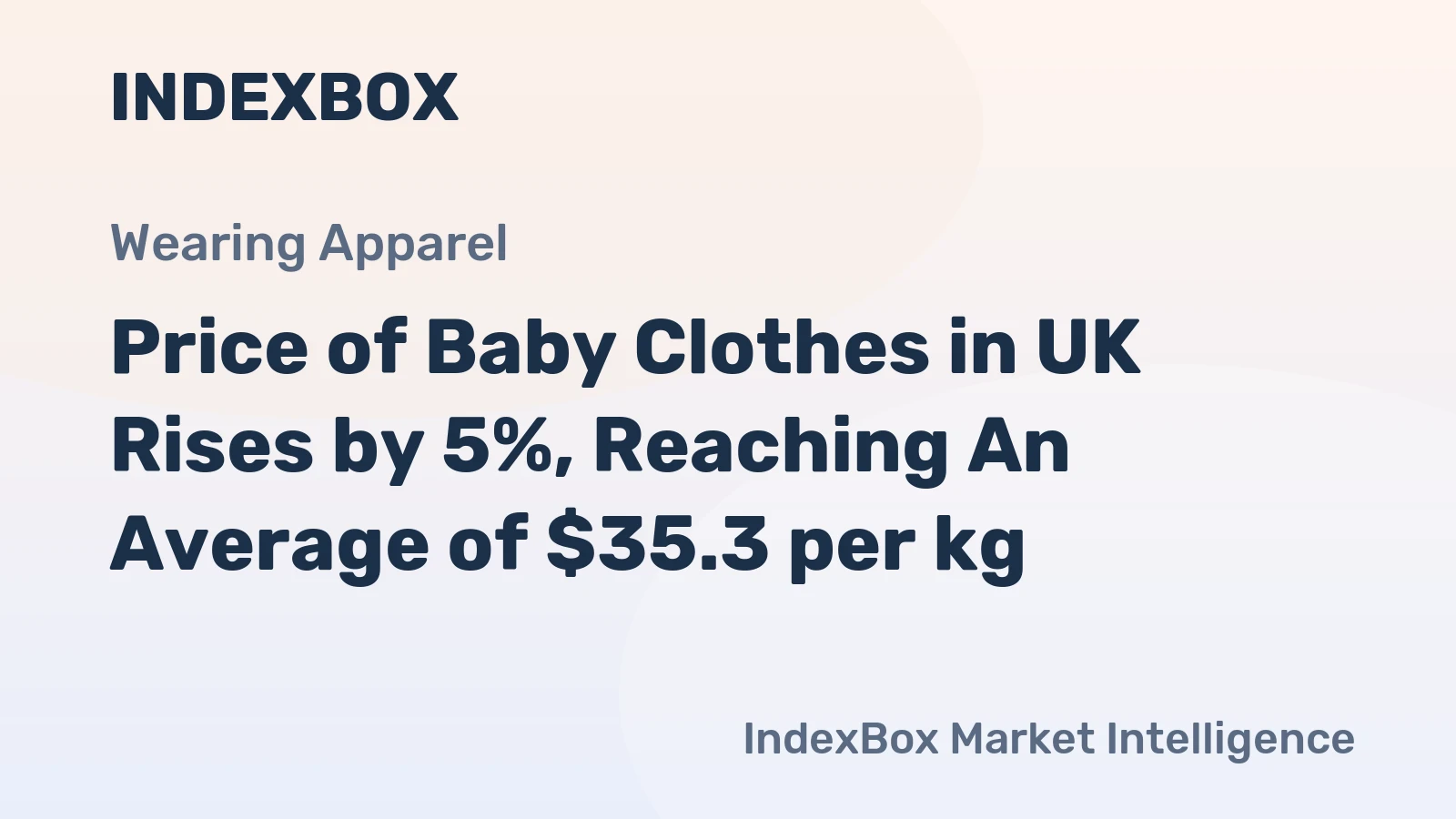 Price of Baby Clothes in UK Rises by 5%, Reaching An Average of $35.3 per kg