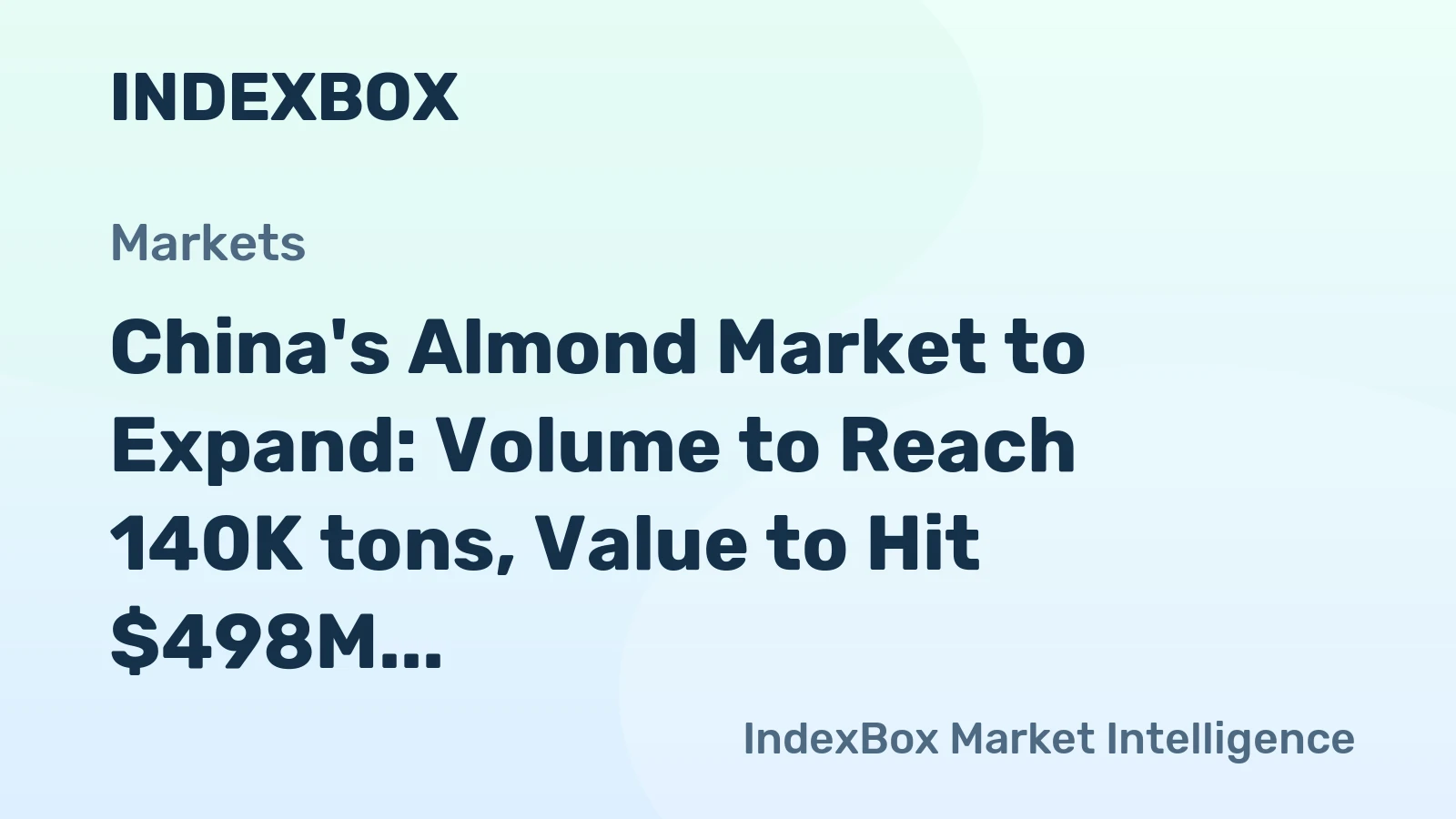 China's Almond Market to Expand: Volume to Reach 140K tons, Value to Hit $498M by 2035