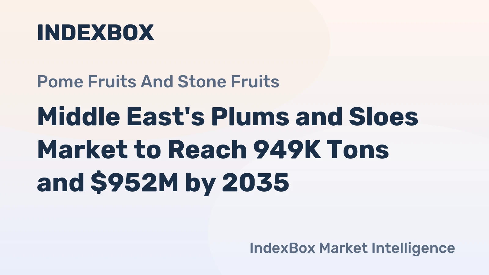 Middle East's Plums and Sloes Market to Reach 949K Tons and $952M by 2035