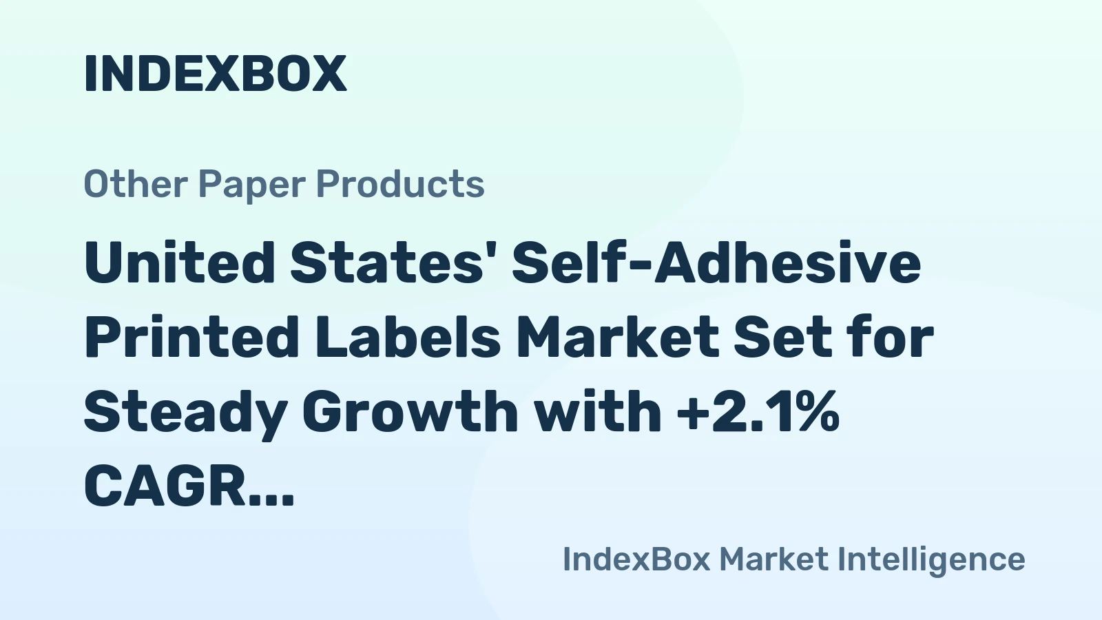 United States' Self-Adhesive Printed Labels Market Set for Steady Growth with +2.1% CAGR Through 2035