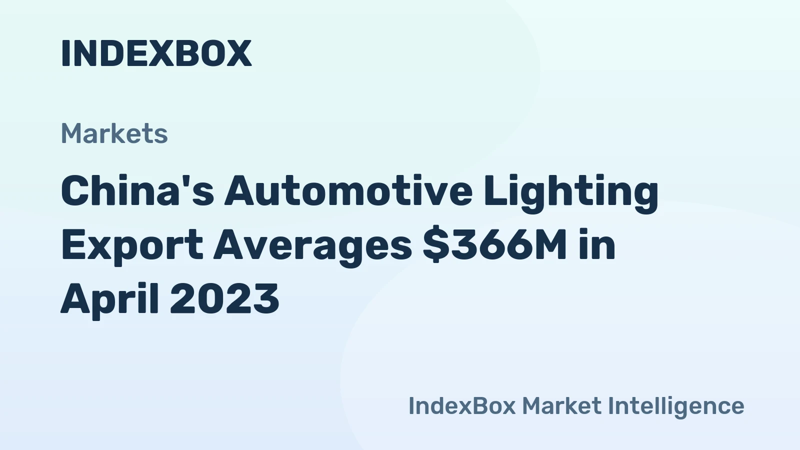 China's Automotive Lighting Export Averages $366M in April 2023