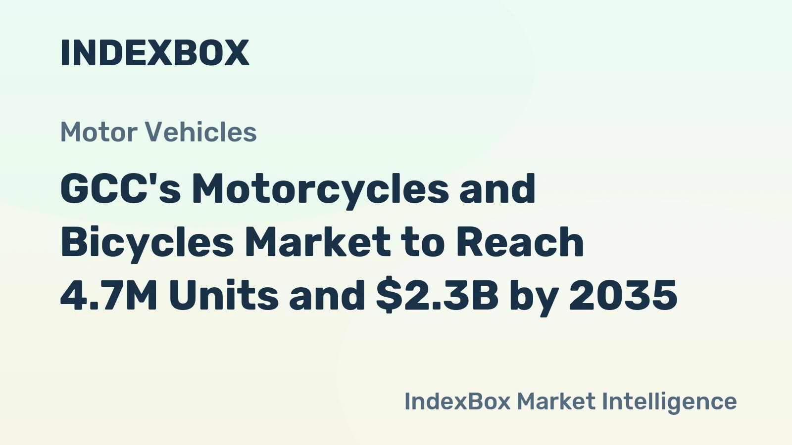 GCC's Motorcycles and Bicycles Market to Reach 4.7M Units and $2.3B by 2035