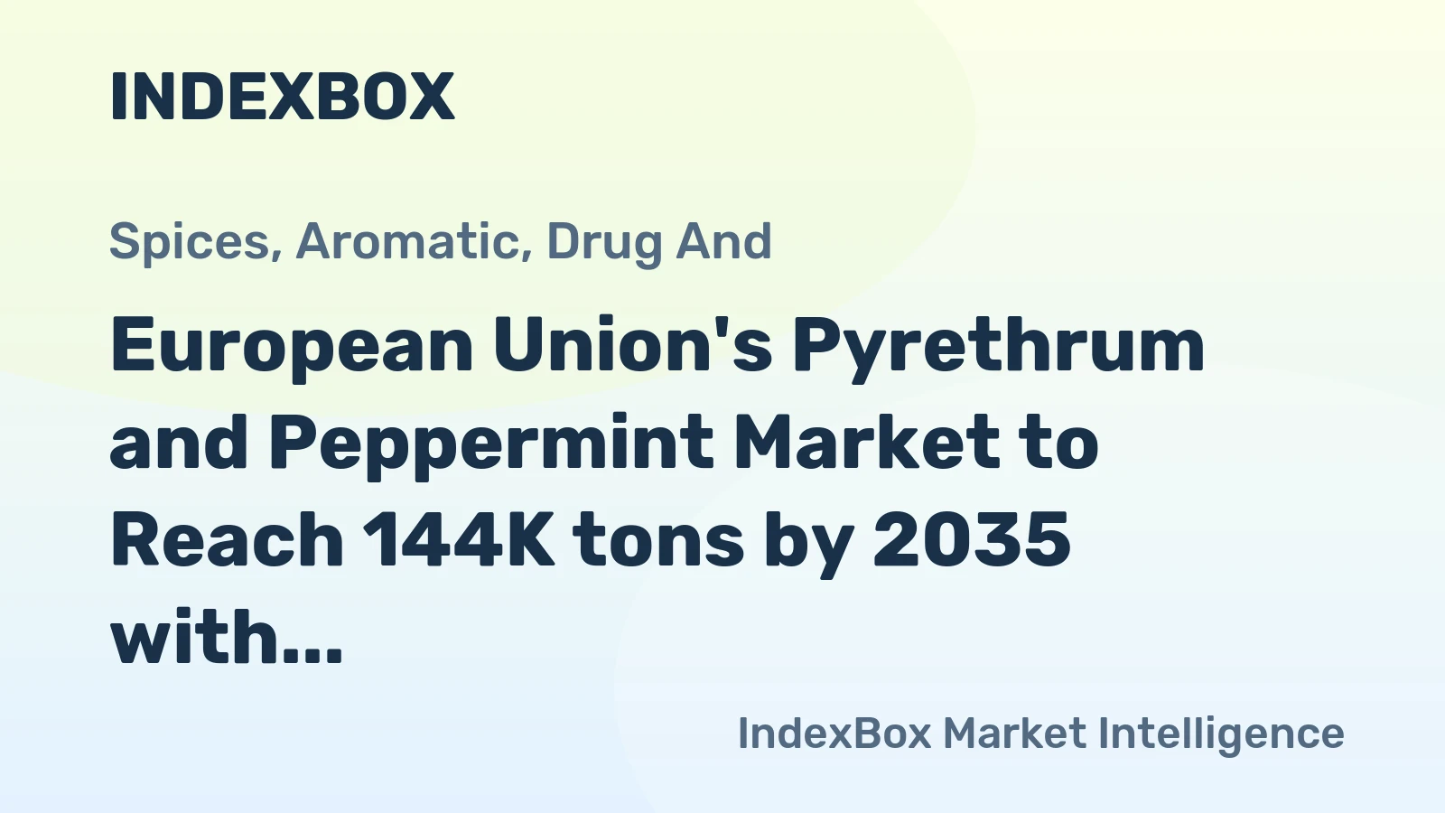 European Union's Pyrethrum and Peppermint Market to Reach 144K tons by 2035 with +2.2% CAGR
