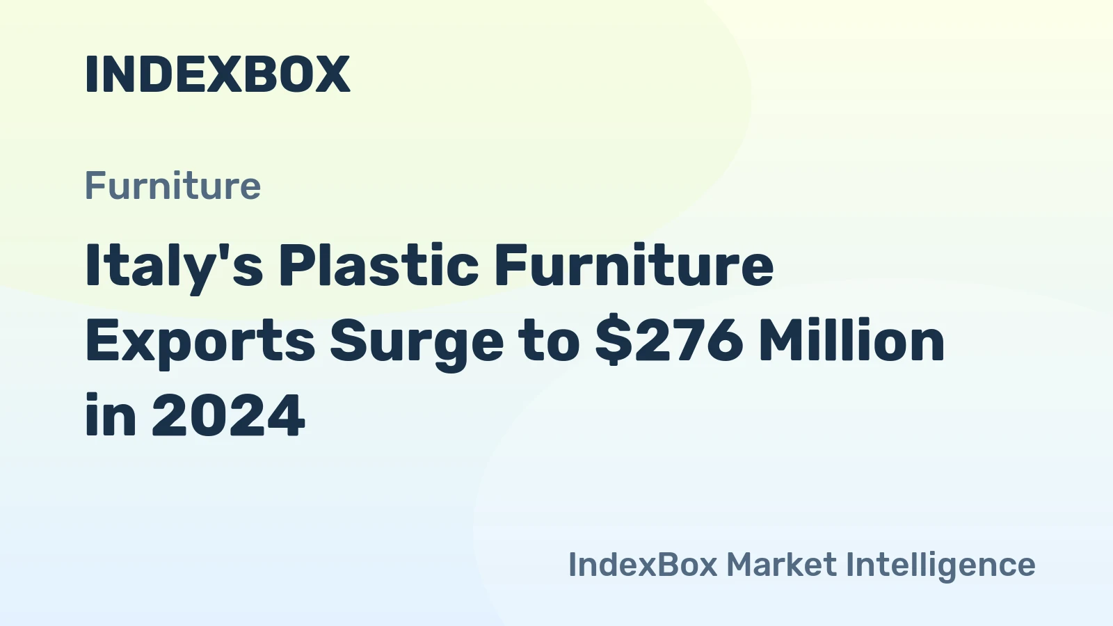 Italy's Plastic Furniture Exports Surge to $276 Million in 2024