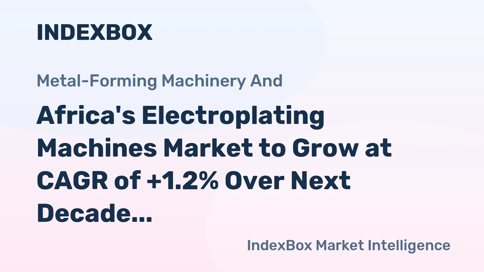 Africa's Electroplating Machines Market to Grow at CAGR of +1.2% Over Next Decade