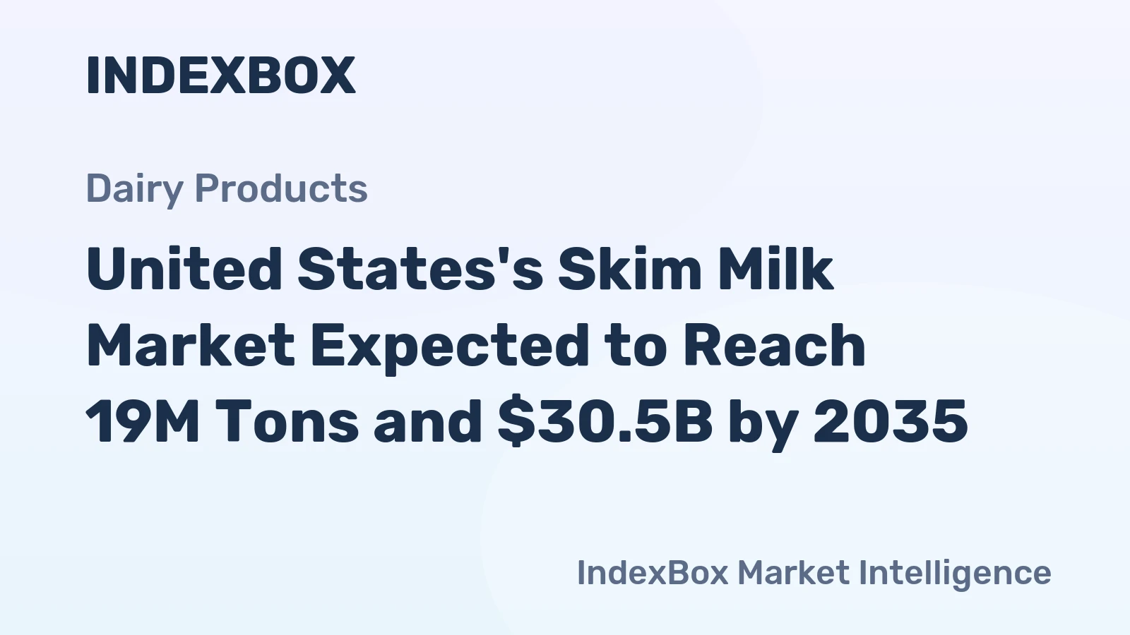 United States's Skim Milk Market Expected to Reach 19M Tons and $30.5B by 2035