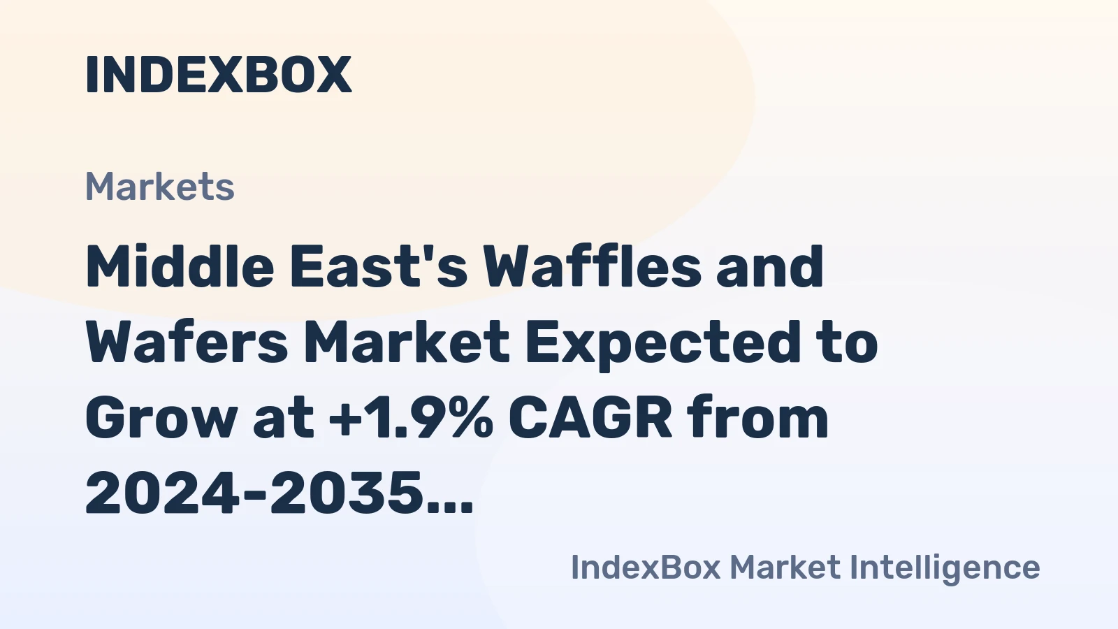 Middle East's Waffles and Wafers Market Expected to Grow at +1.9% CAGR from 2024-2035, Reaching $2.2B