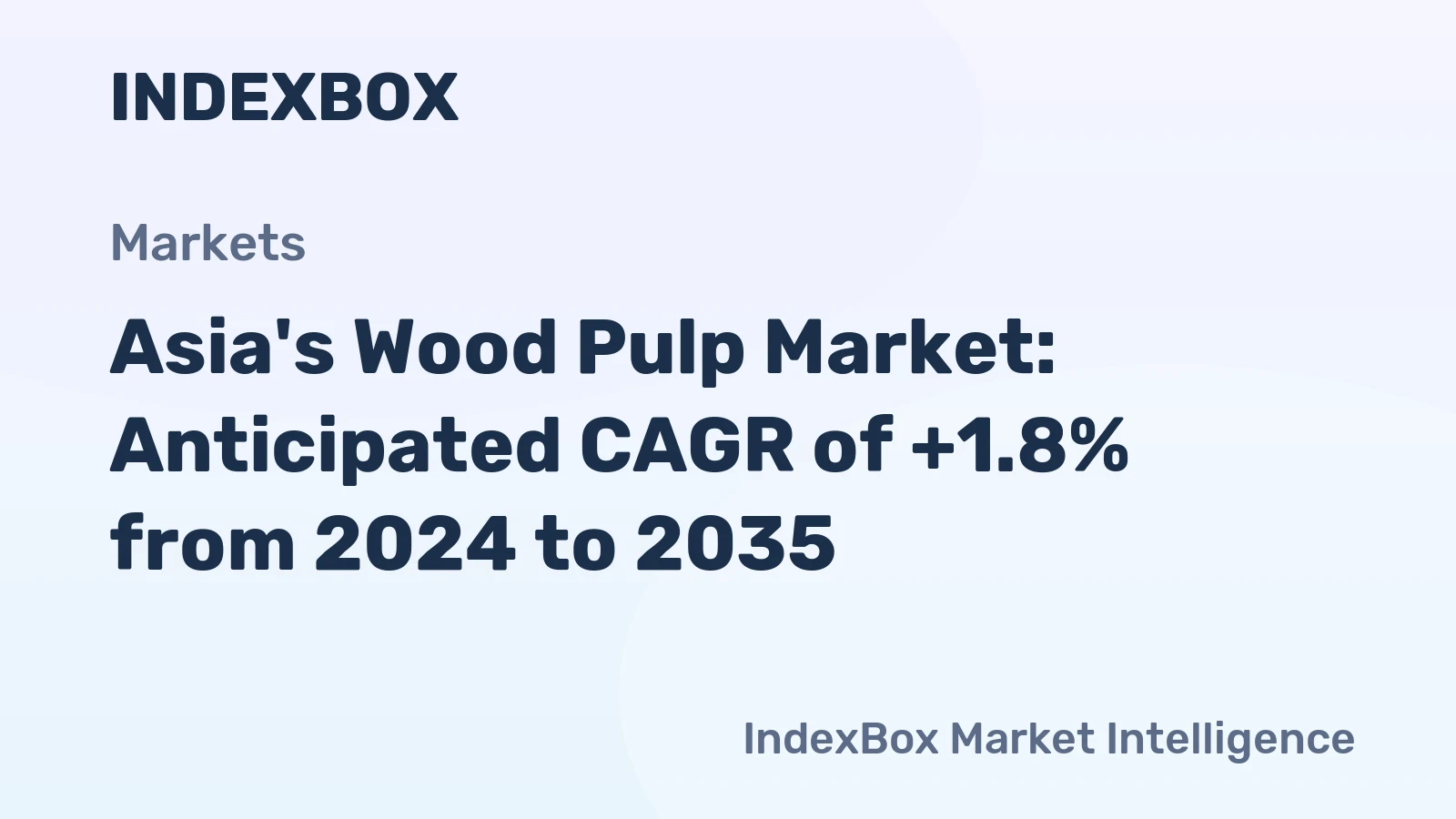 Asia's Wood Pulp Market: Anticipated CAGR of +1.8% from 2024 to 2035