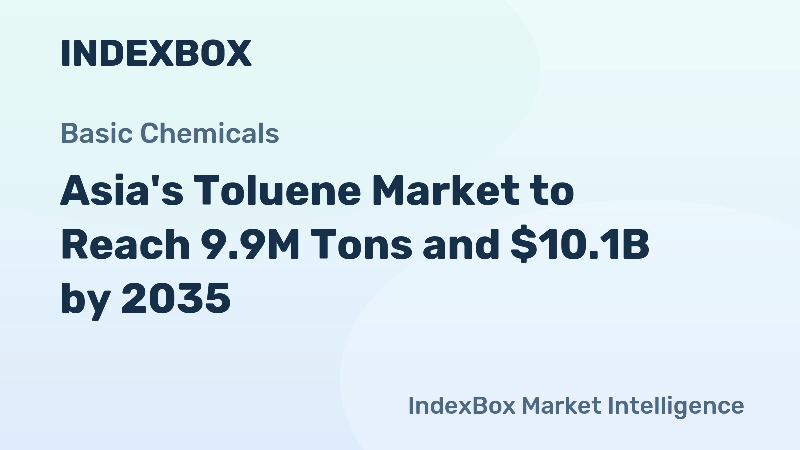 Asia's Toluene Market to Reach 9.9M Tons and $10.1B by 2035