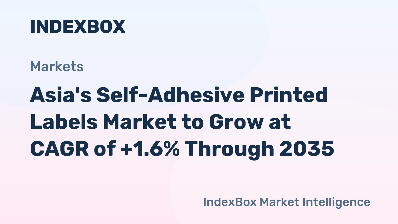 Asia's Self-Adhesive Printed Labels Market to Grow at CAGR of +1.6% Through 2035