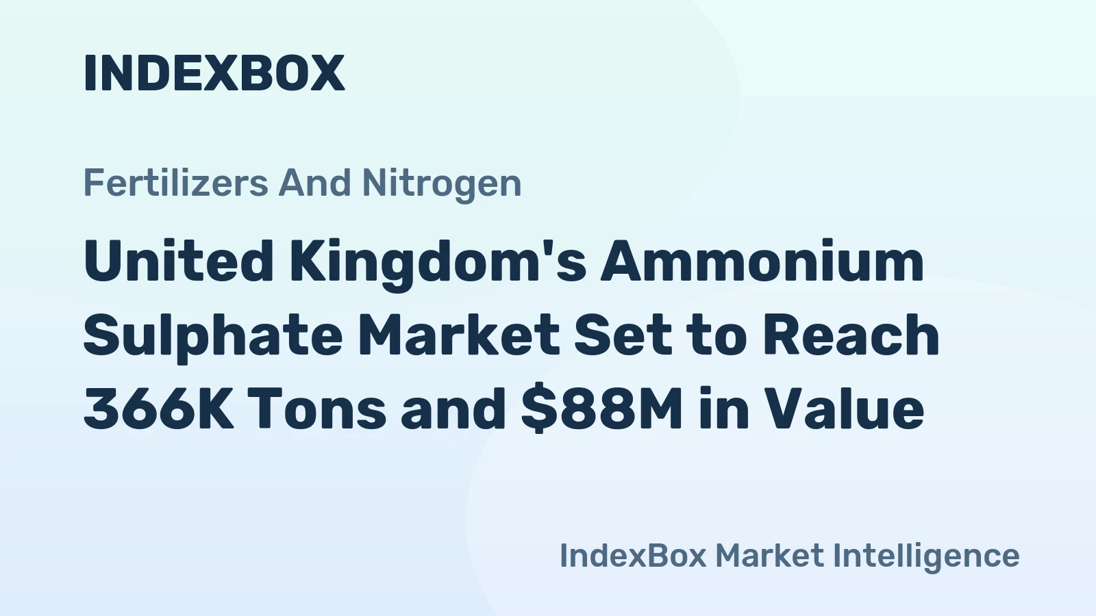 United Kingdom's Ammonium Sulphate Market Set to Reach 366K Tons and $88M in Value
