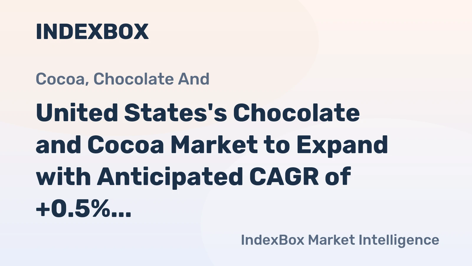 United States's Chocolate and Cocoa Market to Expand with Anticipated CAGR of +0.5% in Volume and +0.7% in Value from 2024 to 2035, Reaching 4.3M tons and $24.9B respectively