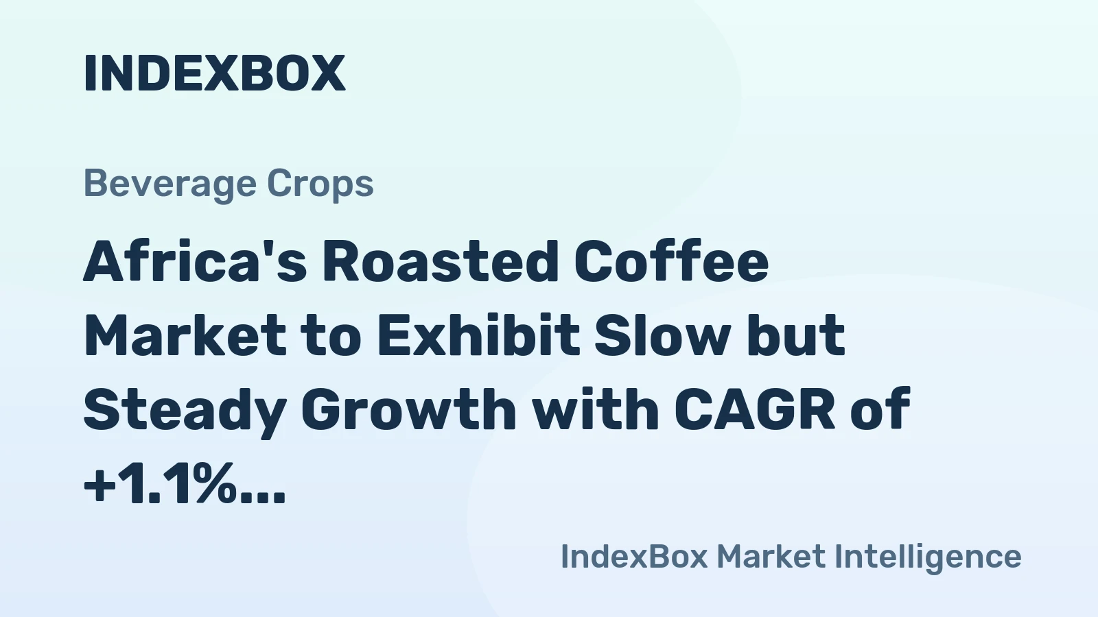 Africa's Roasted Coffee Market to Exhibit Slow but Steady Growth with CAGR of +1.1% by 2035