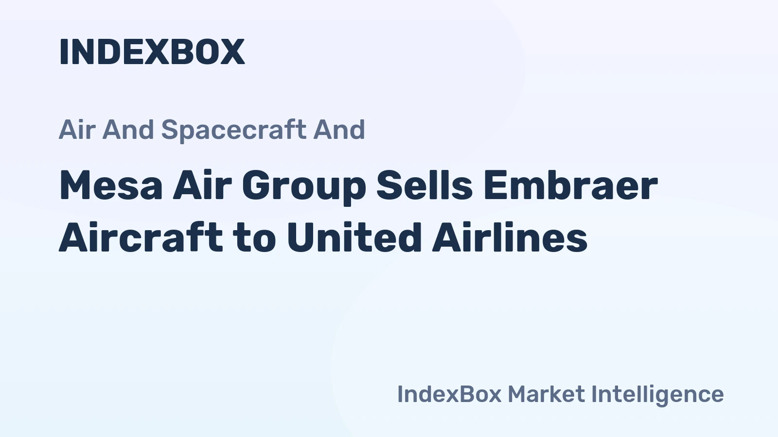 Mesa Air Group Sells Embraer Aircraft to United Airlines