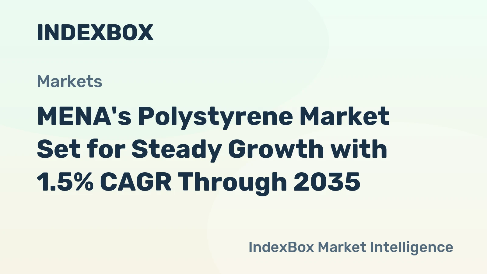 MENA's Polystyrene Market Set for Steady Growth with 1.5% CAGR Through 2035