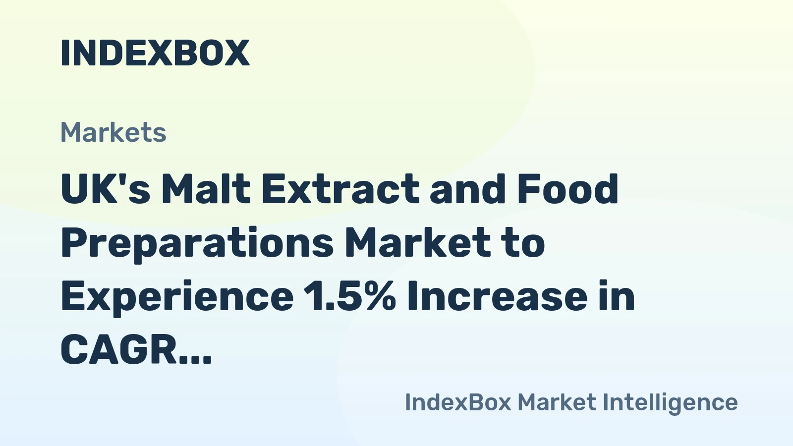 UK's Malt Extract and Food Preparations Market to Experience 1.5% Increase in CAGR over Next Decade