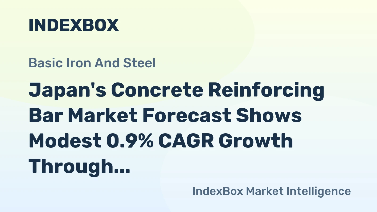 Japan's Concrete Reinforcing Bar Market Forecast Shows Modest 0.9% CAGR Growth Through 2035
