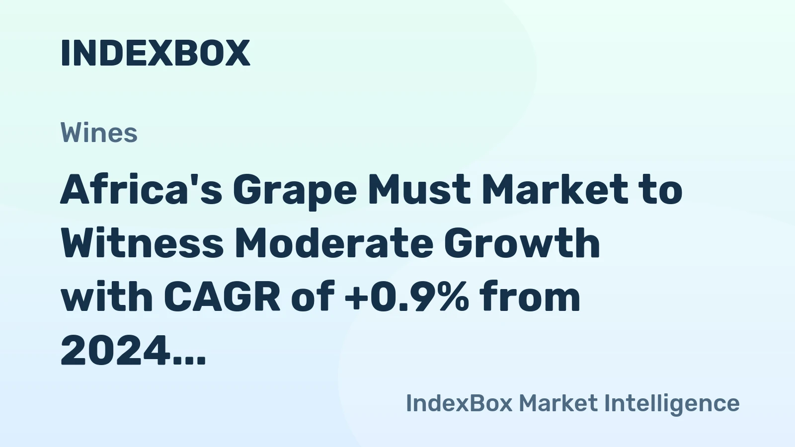 Africa's Grape Must Market to Witness Moderate Growth with CAGR of +0.9% from 2024 to 2035