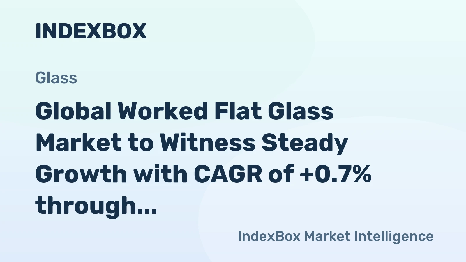 Global Worked Flat Glass Market to Witness Steady Growth with CAGR of +0.7% through 2035