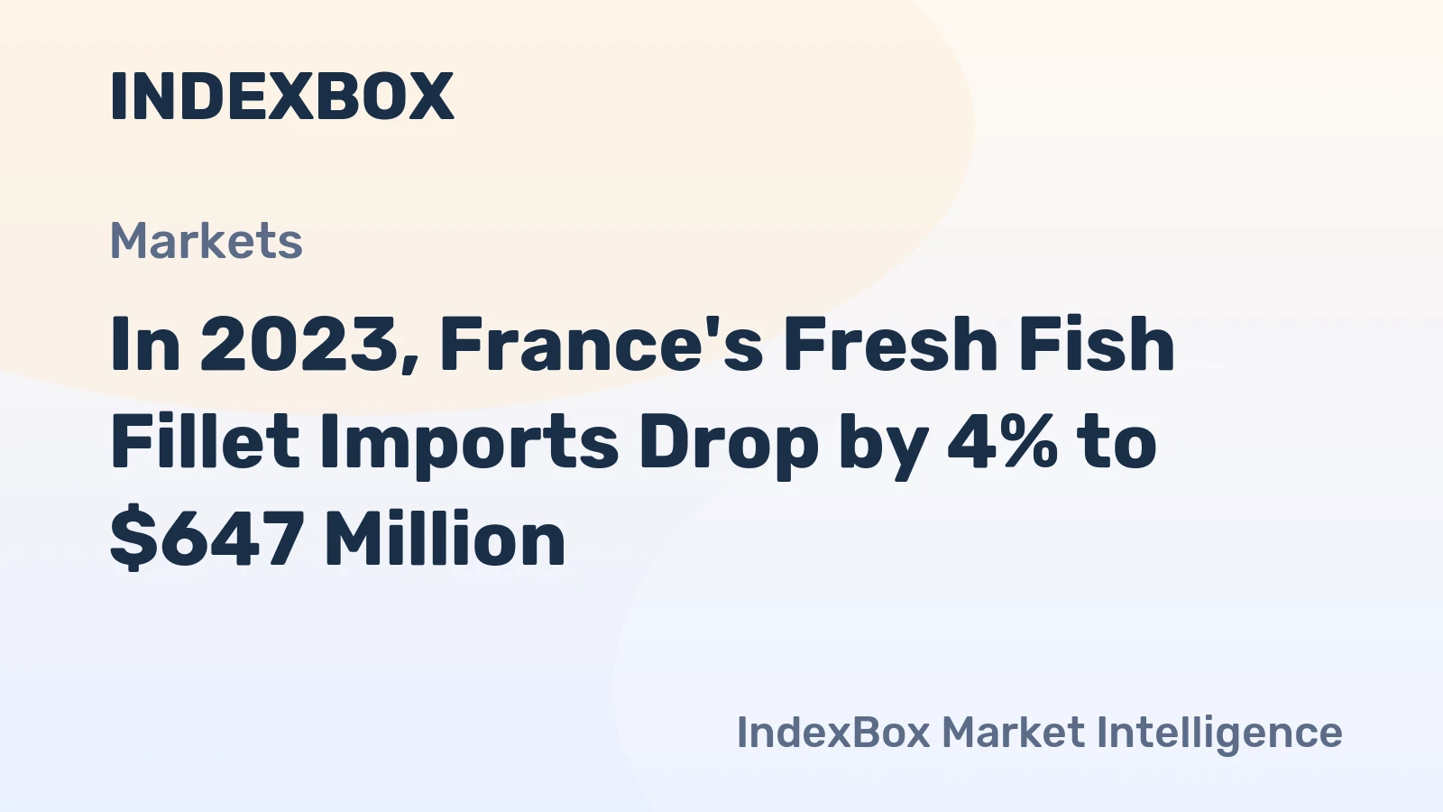 In 2023, France's Fresh Fish Fillet Imports Drop by 4% to $647 Million.