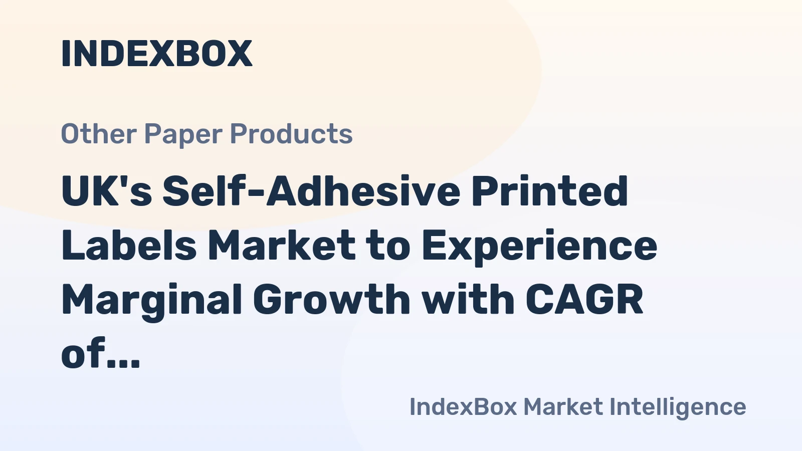 UK's Self-Adhesive Printed Labels Market to Experience Marginal Growth with CAGR of +0.1% from 2024 to 2035